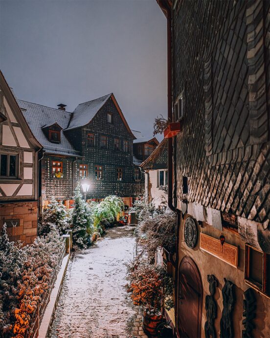 Pfarrgasse Fürth im Winter - Faszination Fürth